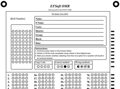 EFSoft OMR – Introduction - OMR Sheet checking Software
